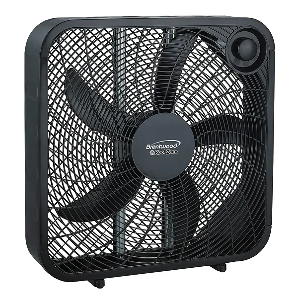 F-20SB - Brentwood 20-Inch Black Box Fan with 3 Speed Settings | Aztek ...