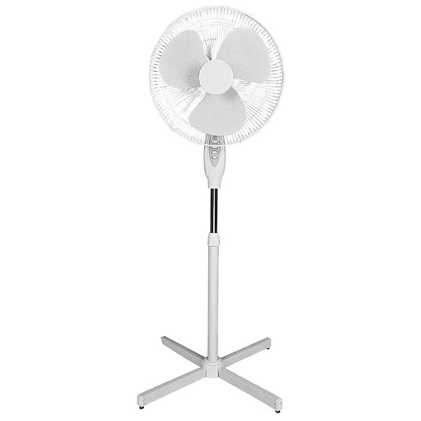 16 in. Oscillating Stand Fan in White | Optimus F-1650WH